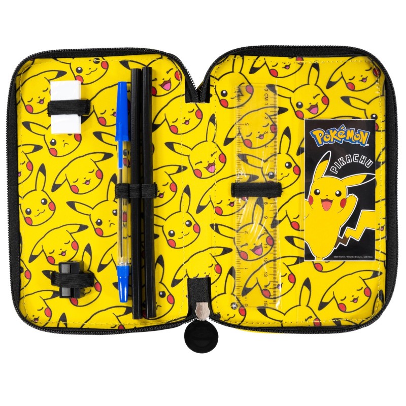 POTRÓJNY PIÓRNIK Z WYPOSAŻENIEM ST.MAJEWSKI POKEMON PIKACHU